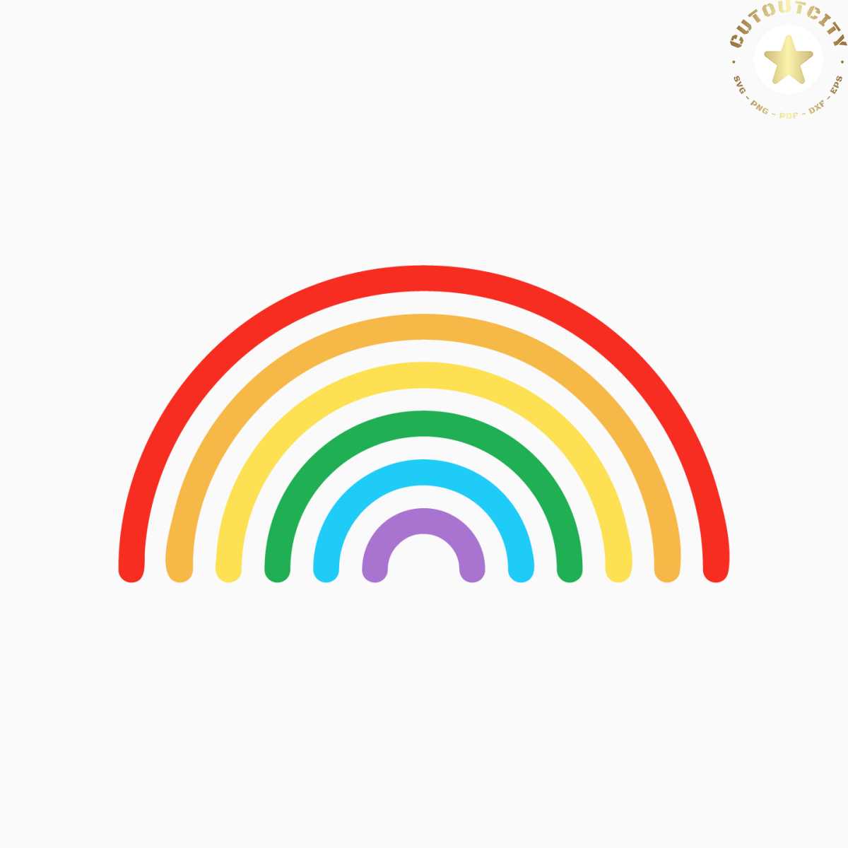 Rainbow SVG Files | Rainbow Cut Files | Rainbow Silhouette V | Inspire ...