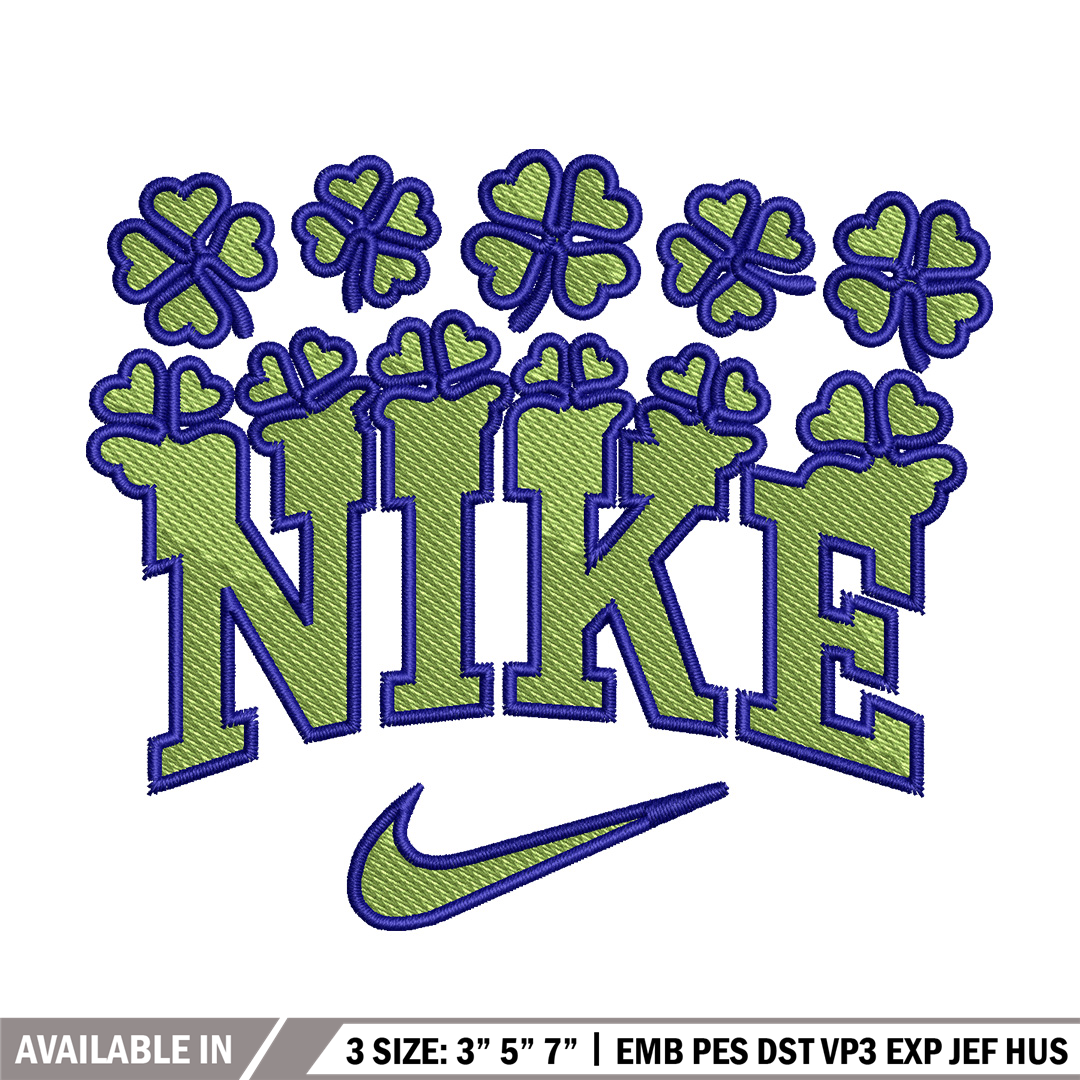 Nike flower green embroidery design, Flower embroidery, Nike | Inspire ...