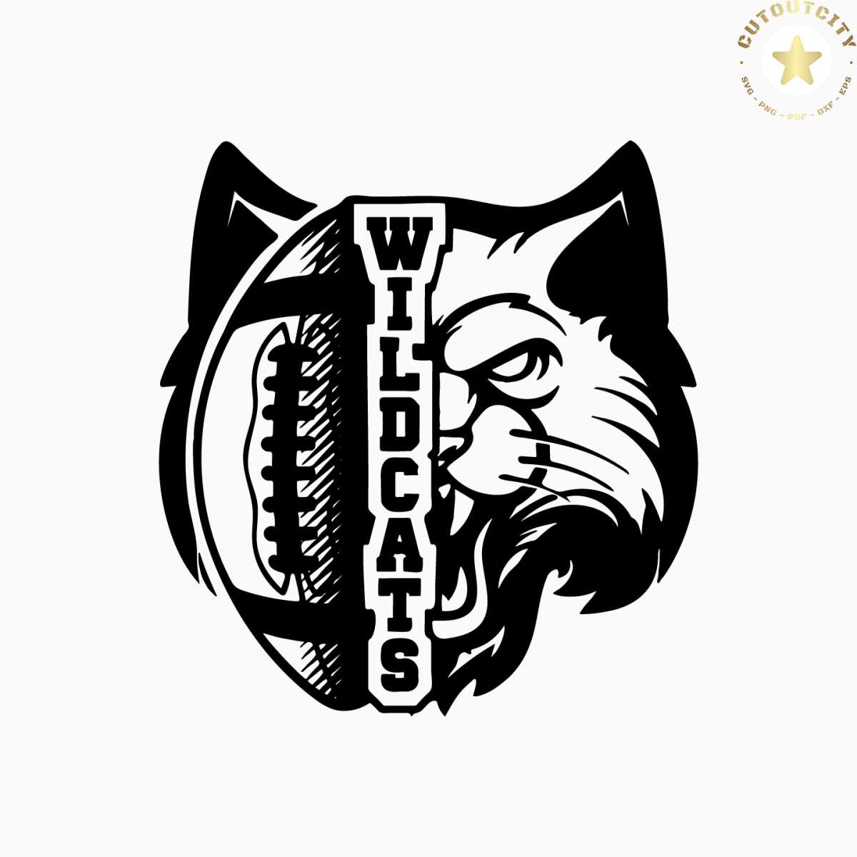 Wildcats Football Design png, eps, ai, dxf, png, pdf, jpg an | Inspire ...
