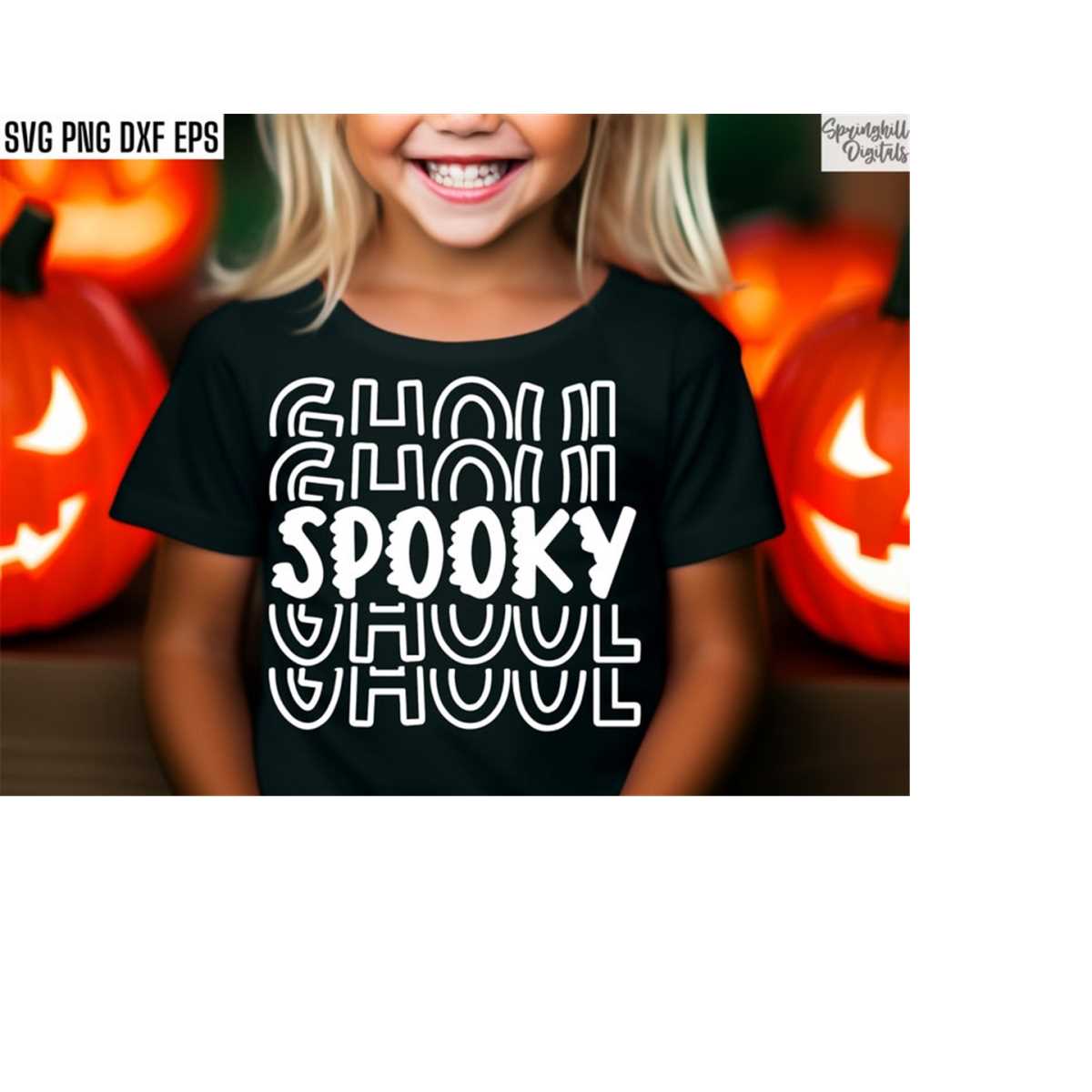 Spooky Ghoul, Halloween Shirt Svgs, Spooky Girl Cut Files, L | Inspire ...