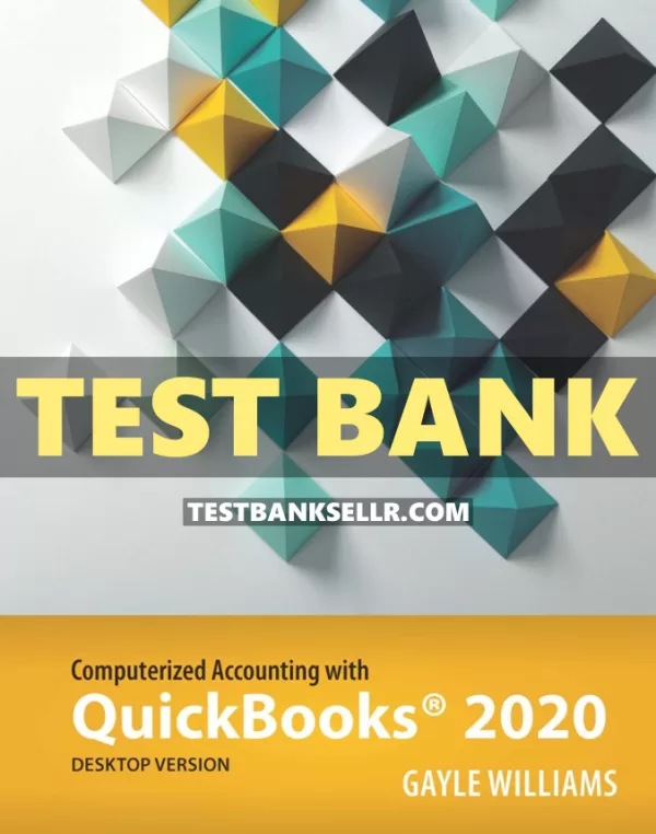 Test Bank for Computerized Accounting with QuickBooks 2020 1 | Inspire ...