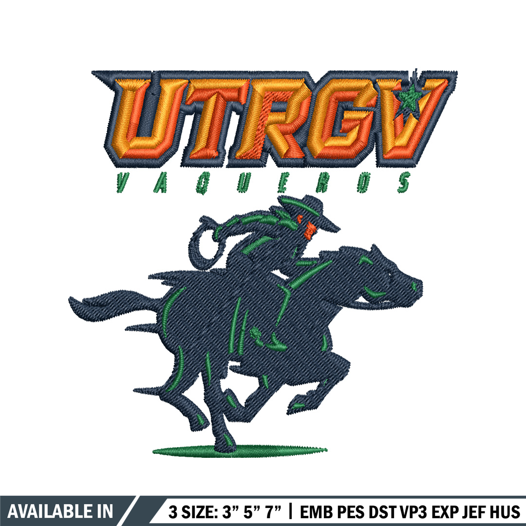UTRGV Vaqueros embroidery design, UTRGV Vaqueros embroidery, | Inspire ...