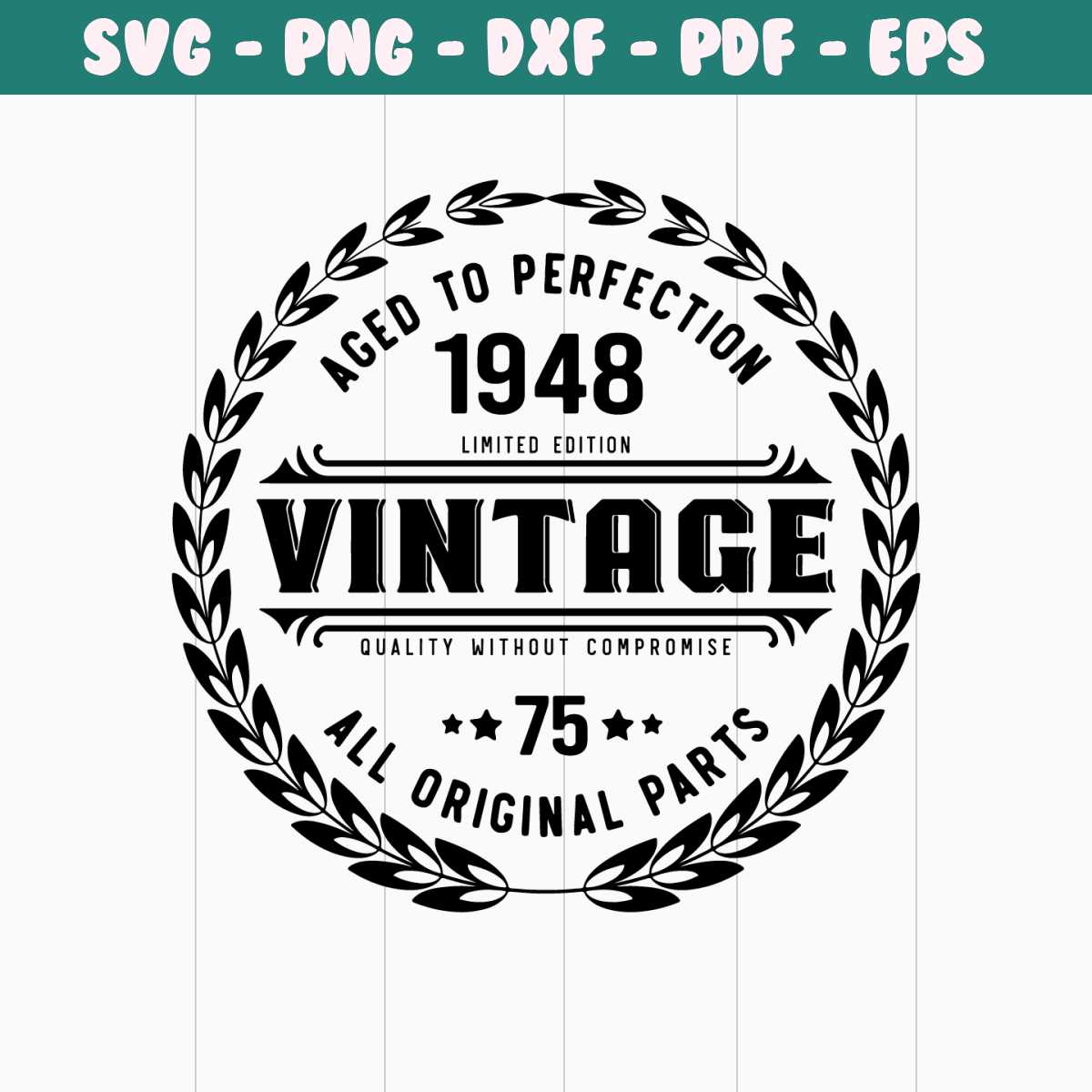 75th Birthday Svg | Inspire Uplift