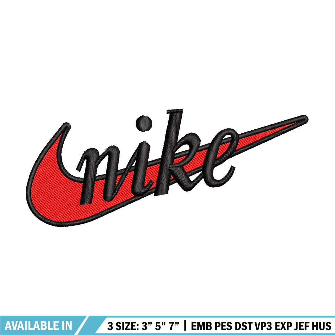 Nike red logo embroidery design, Nike embroidery, Nike desig - Inspire ...