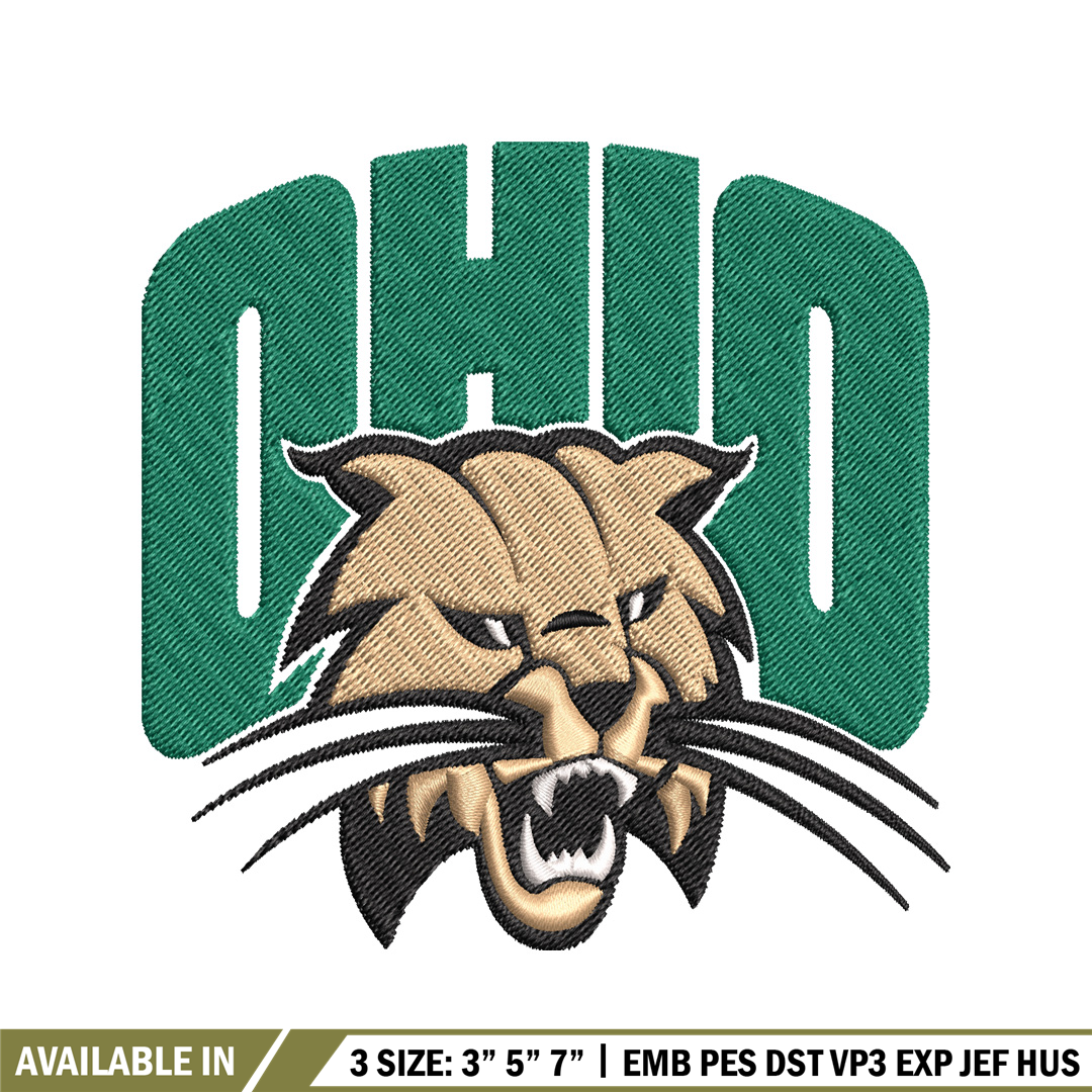 Ohio Bobcats embroidery design, Ohio Bobcats embroidery, log | Inspire ...