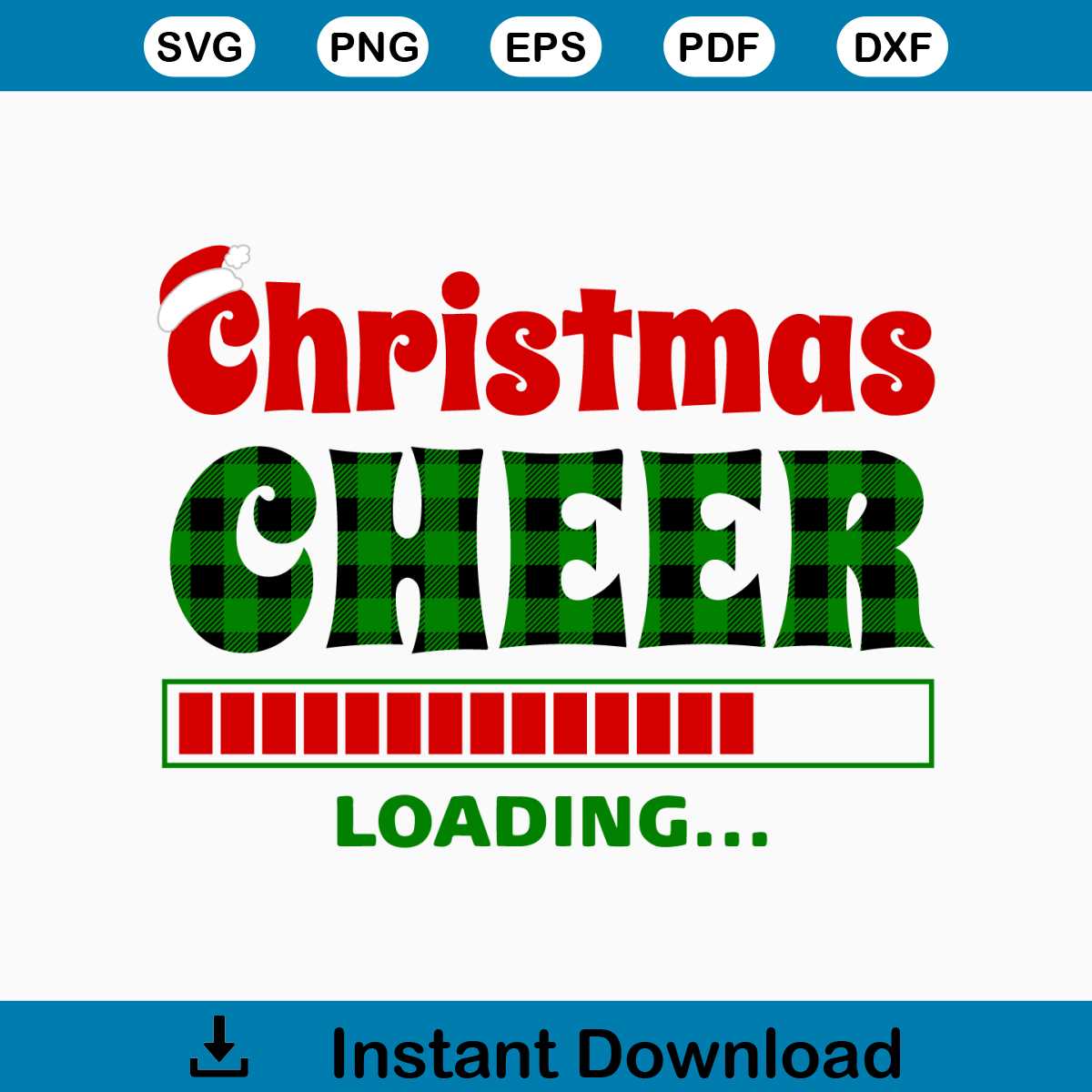 Christmas Cheer Loading svg, Buffalo Plaid svg, Merry Christ - Inspire ...