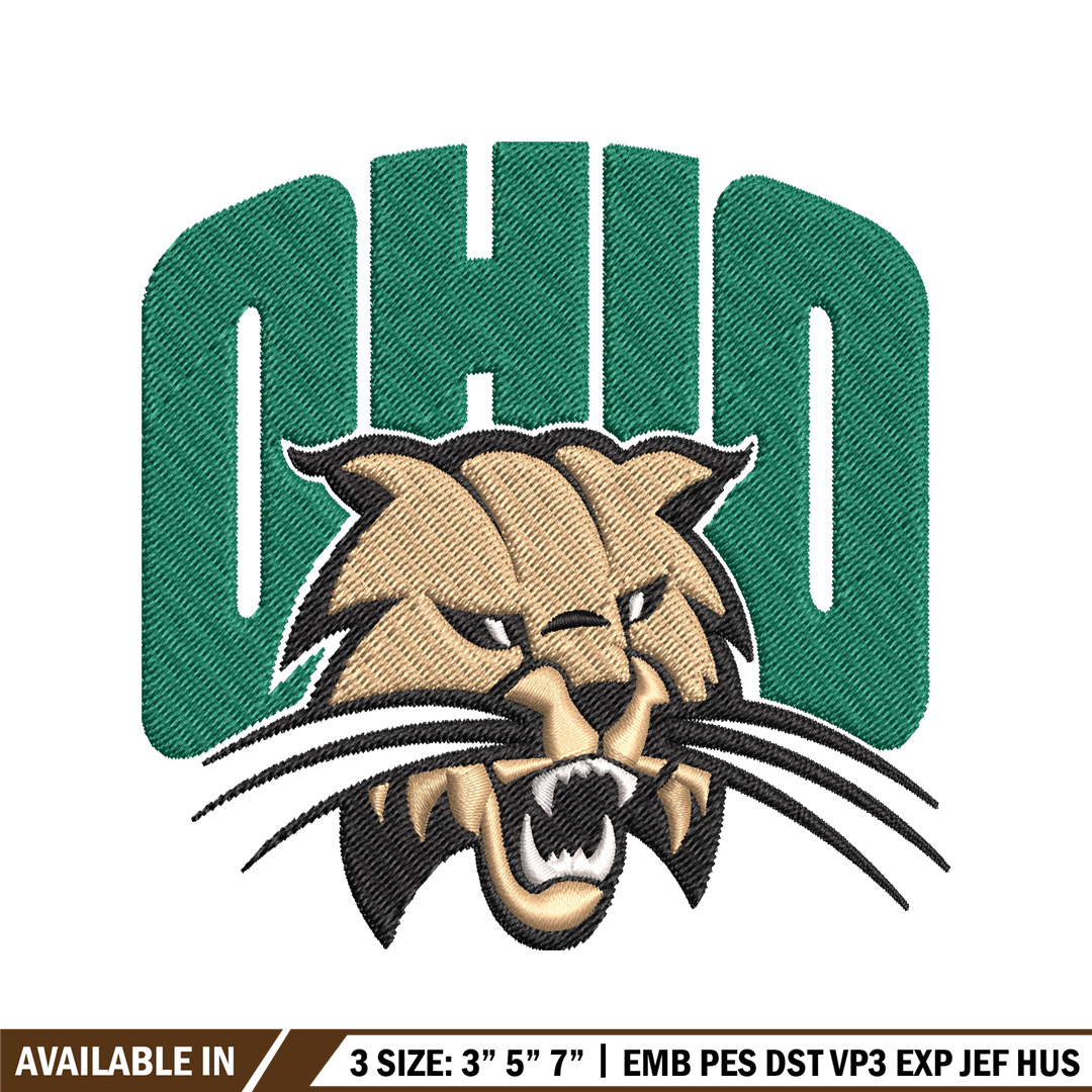Ohio Bobcats embroidery design, Ohio Bobcats embroidery, log | Inspire ...