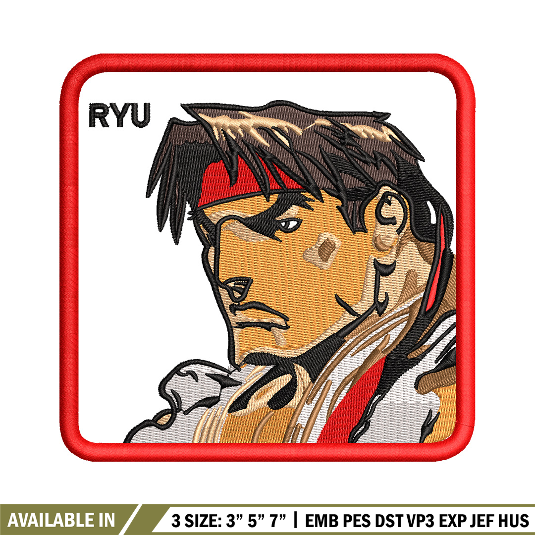 Ryu box embroidery design, Street Fighter embroidery, Anime | Inspire ...