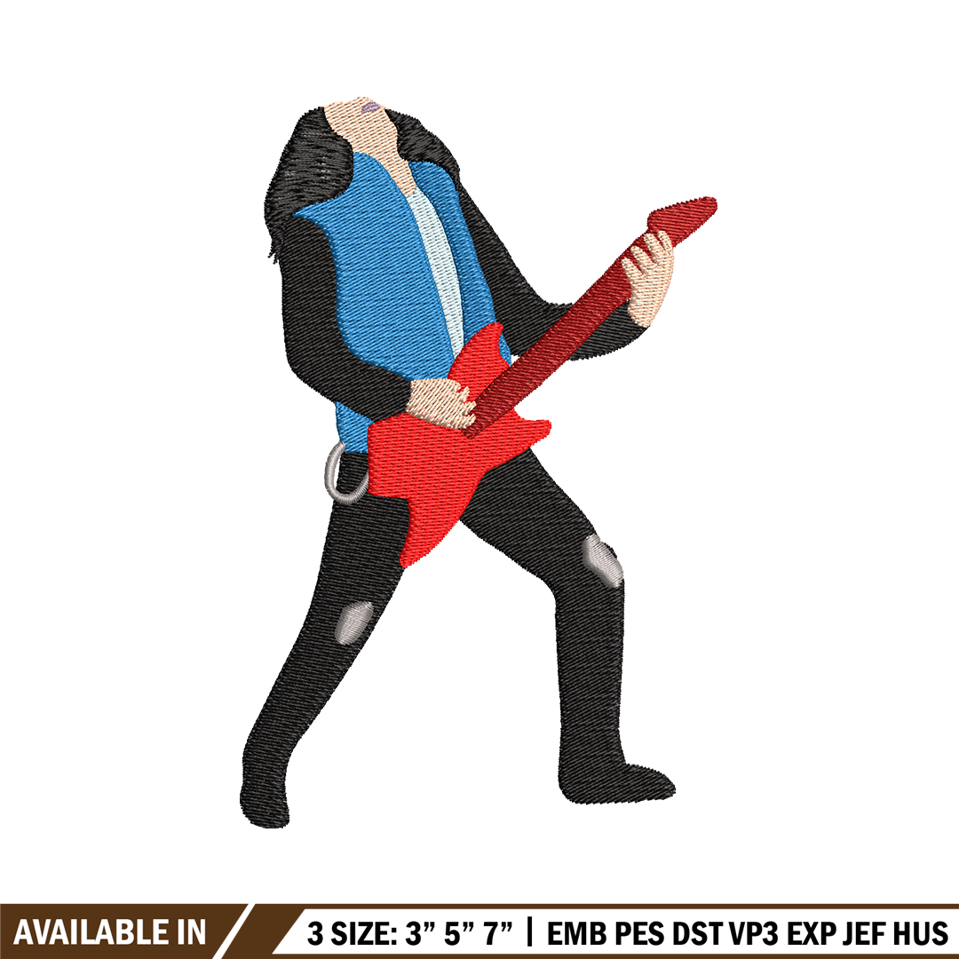 Guitar Embroidery | Inspire Uplift