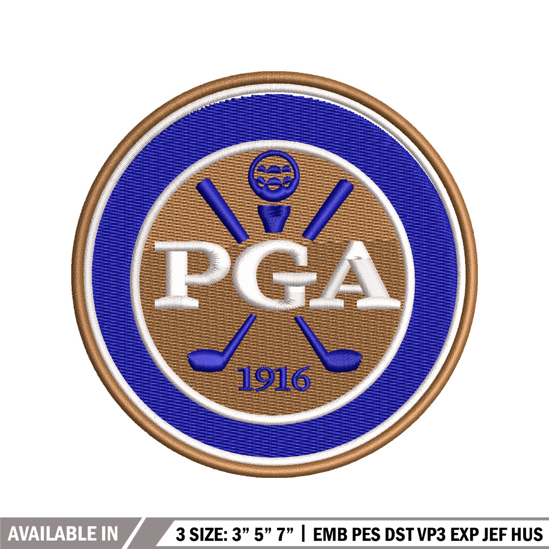 Pga Logo embroidery design, Pga Logo embroidery, logo design | Inspire ...