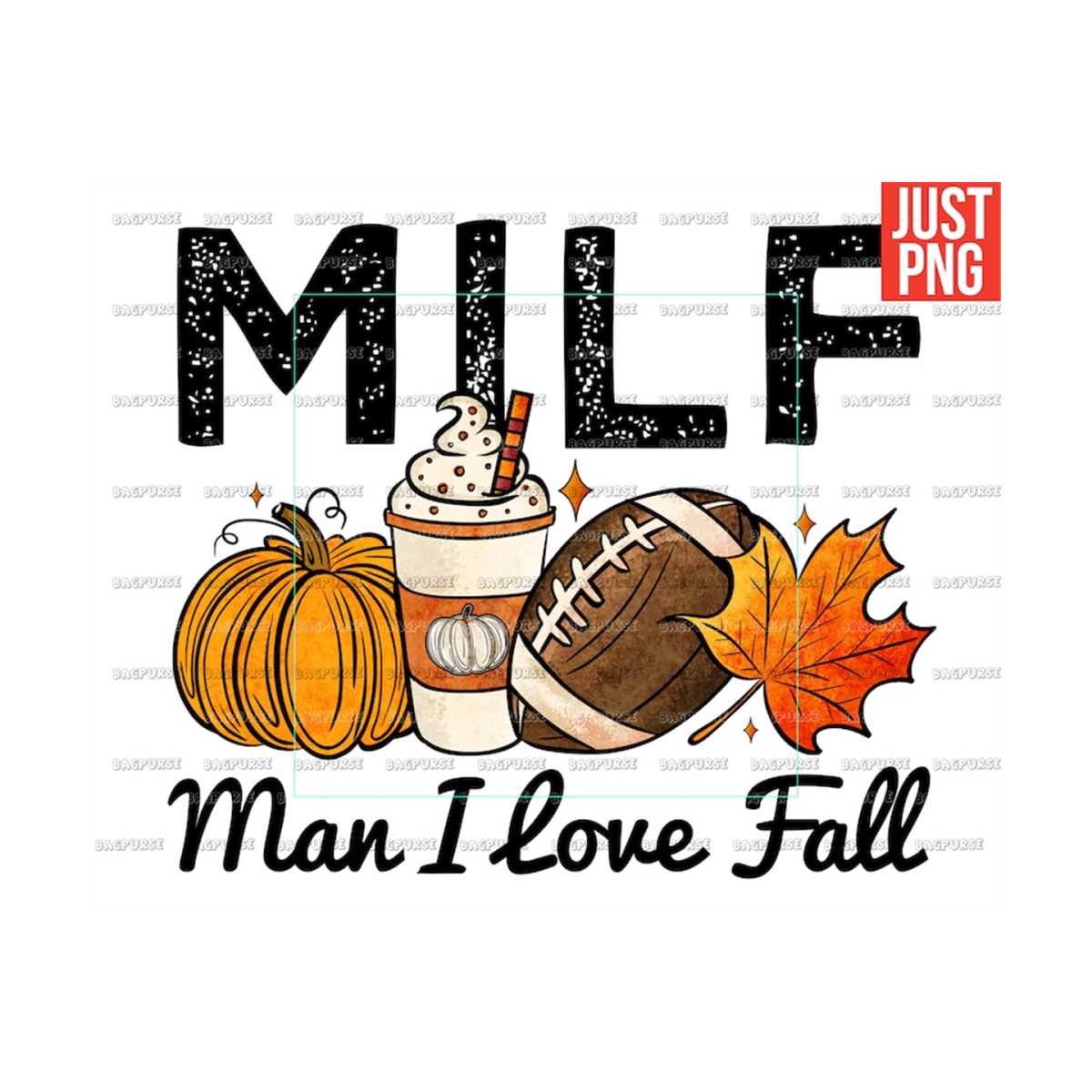 Man I Love Fall PNG, Pumpkin Football, Pumpkin Spice, Funny | Inspire ...
