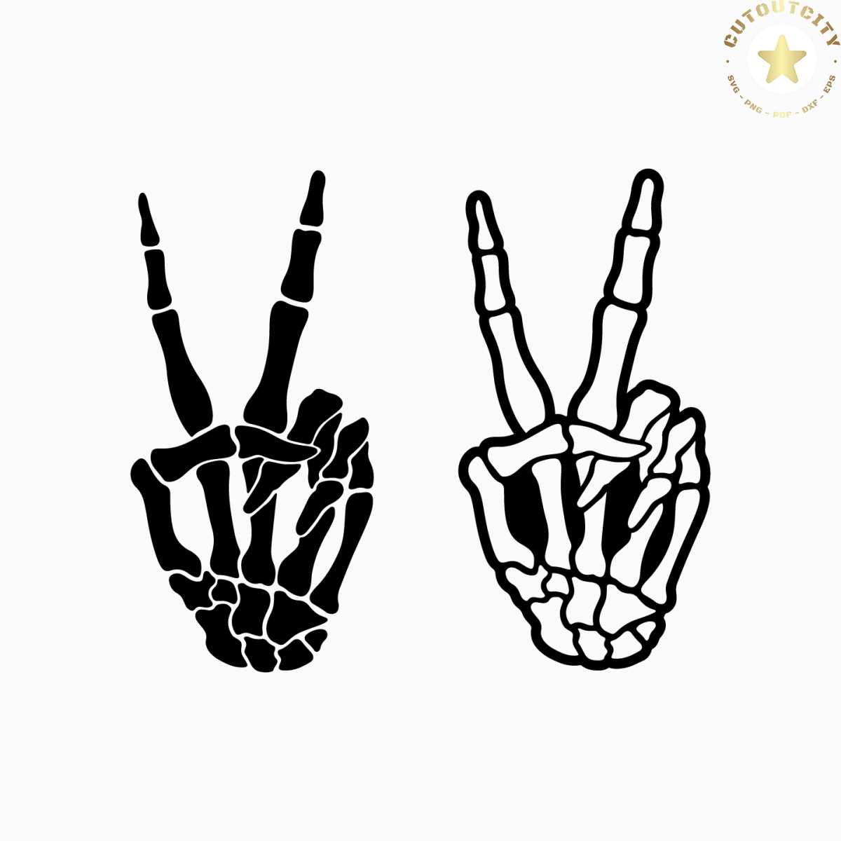 Skeleton Peace Sign SVG, Skeleton Peace Hand Svg, Skeleton P | Inspire ...