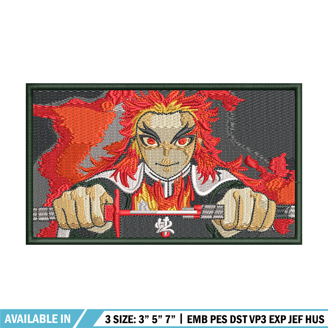 Rengoku box embroidery design, Rengoku embroidery, Anime des - Inspire ...