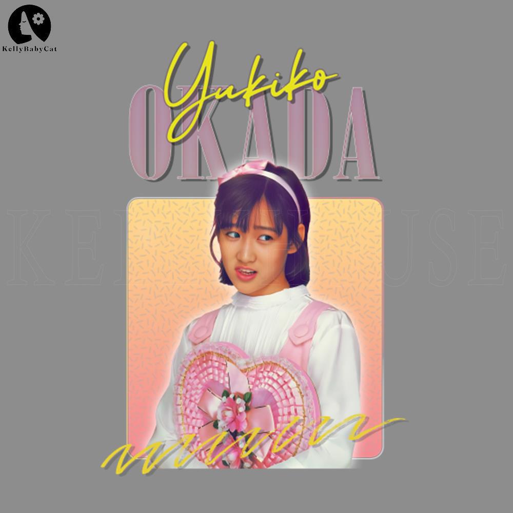 Yukiko Okada Retro 80s Fan Design PNG, Digital Download | Inspire Uplift