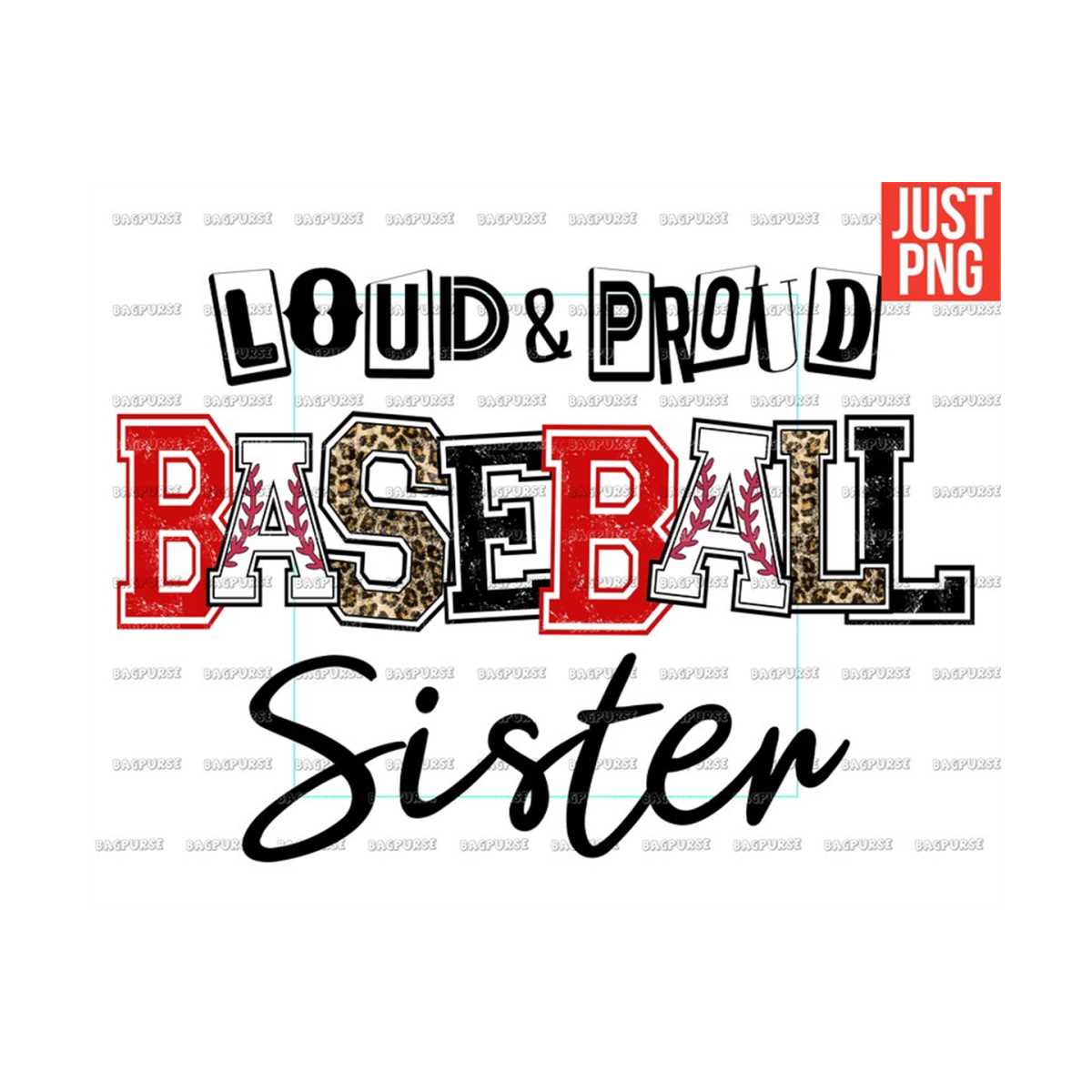 Loud And Proud Baseball Sister, Baseball Sister PNG, Basebal | Inspire ...
