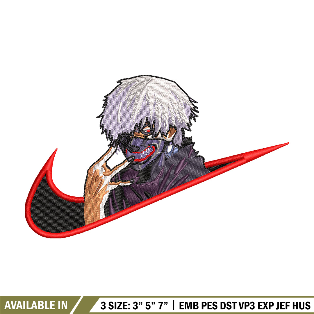 Swoosh kaneki embroidery design, Kaneki embroidery,Anime des - Inspire ...