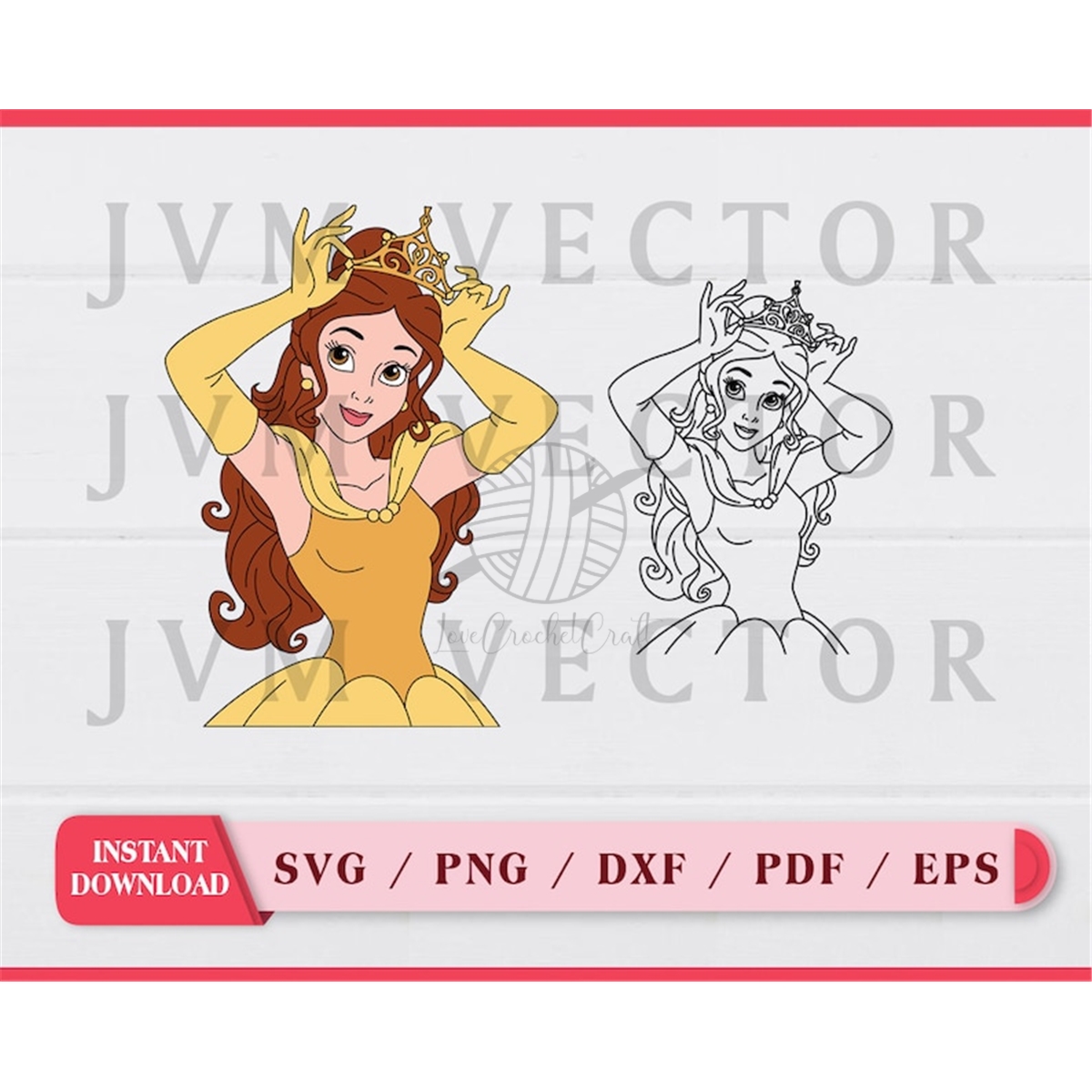 Princess SVG, clipart, digital file - Inspire Uplift