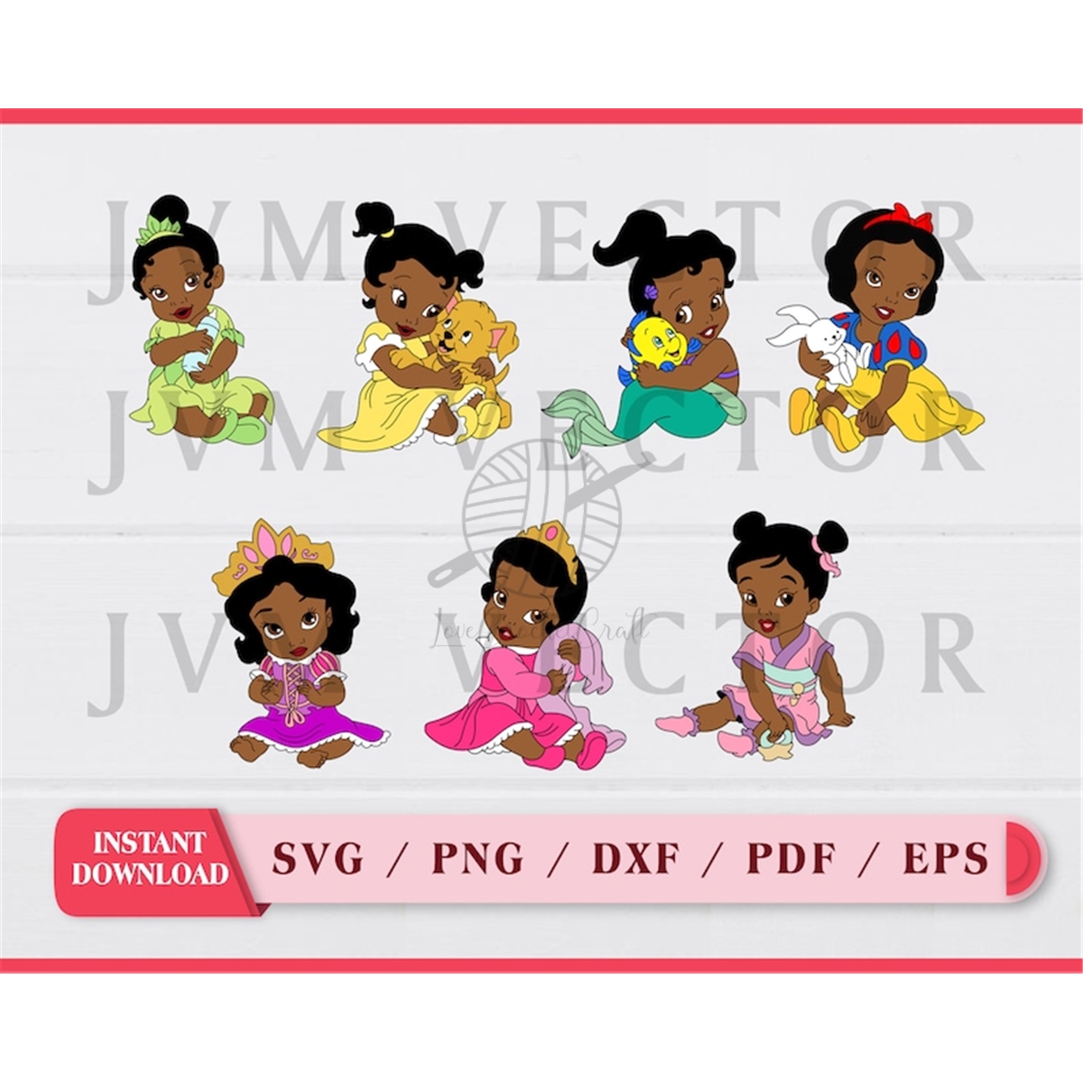 Baby Princess Vector SVG Bundle, clipart, eps, png, dxf, pdf - Inspire ...