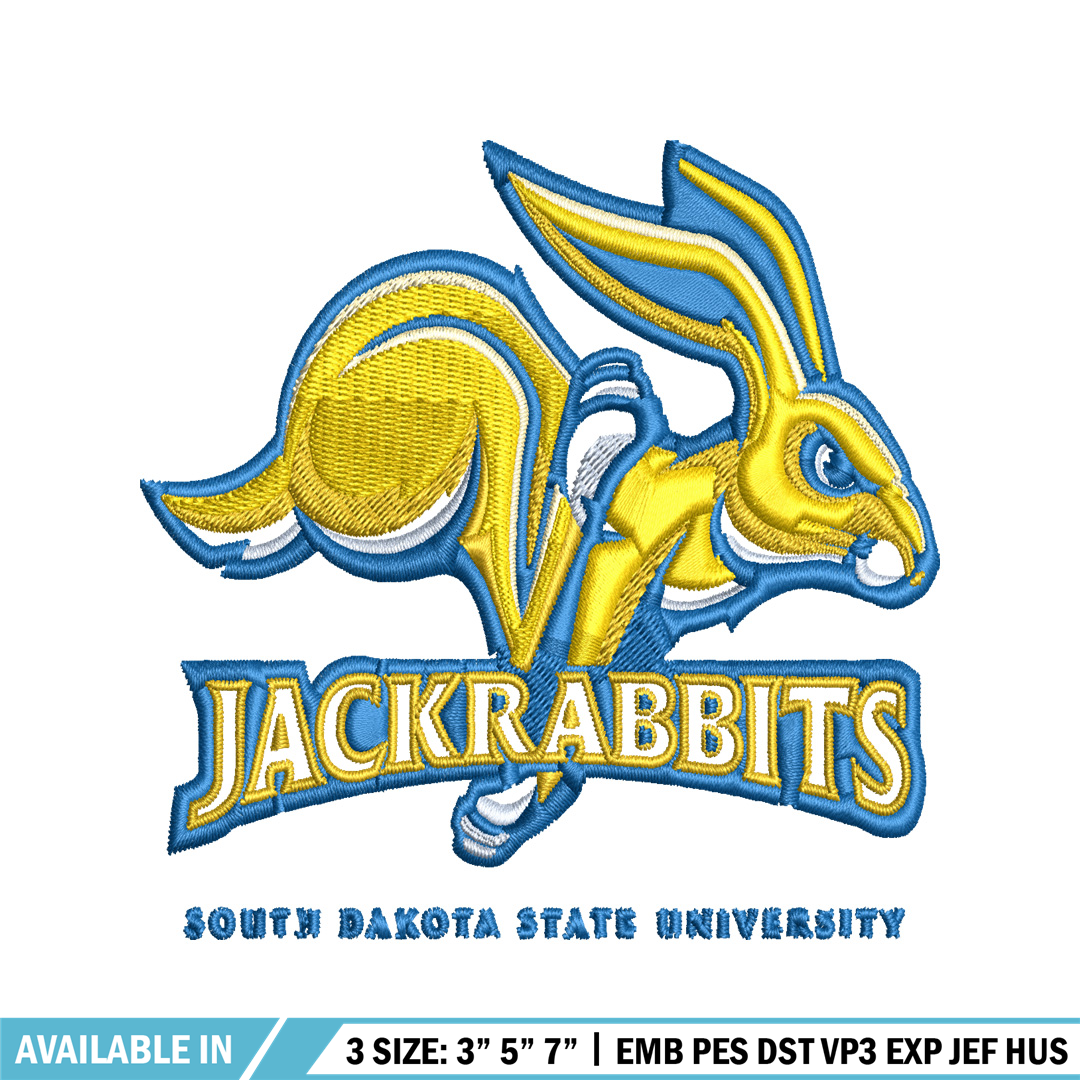 South Dakota State Jackrabbits embroidery design, South Dako | Inspire ...