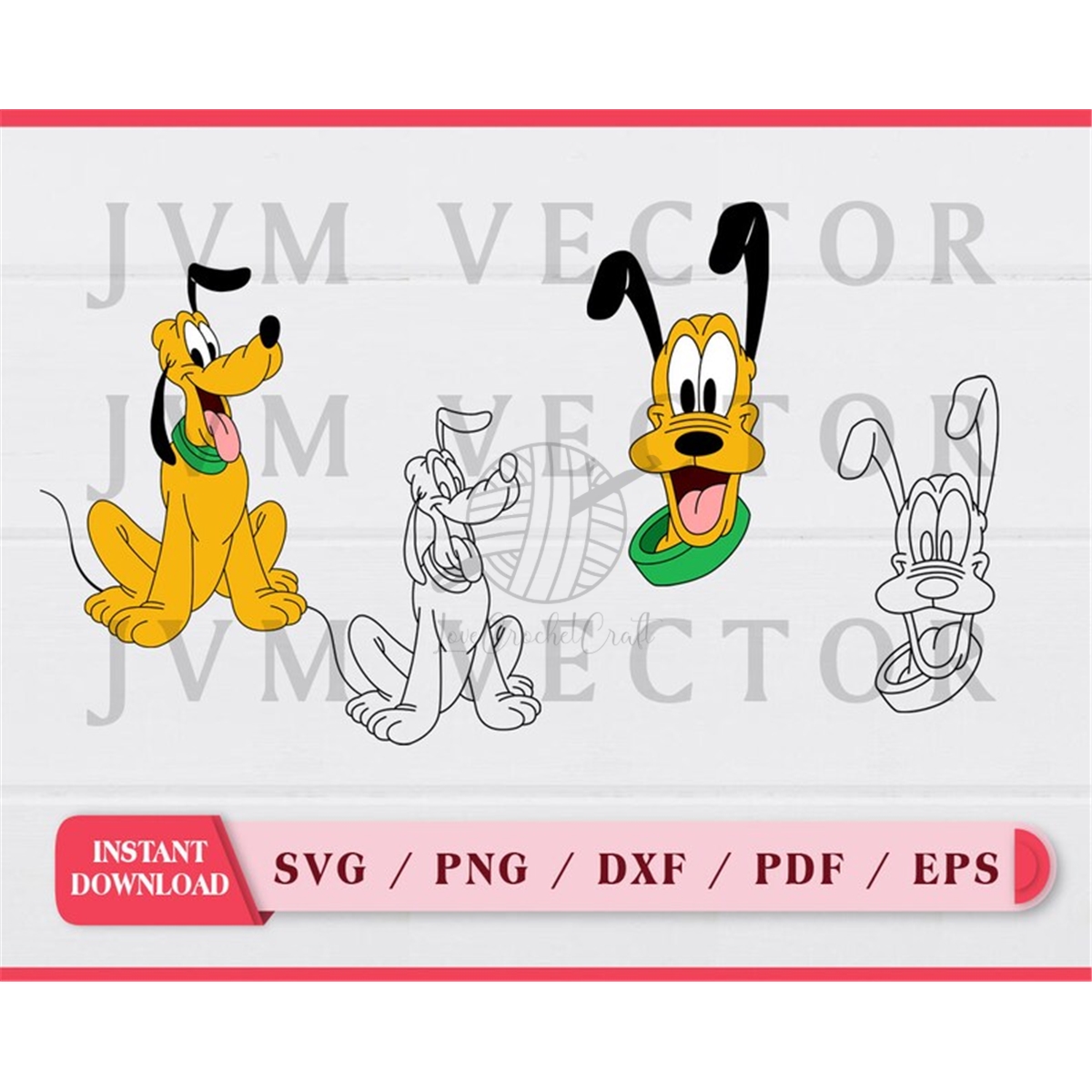 Pluto SVG, clipart, digital file - Inspire Uplift