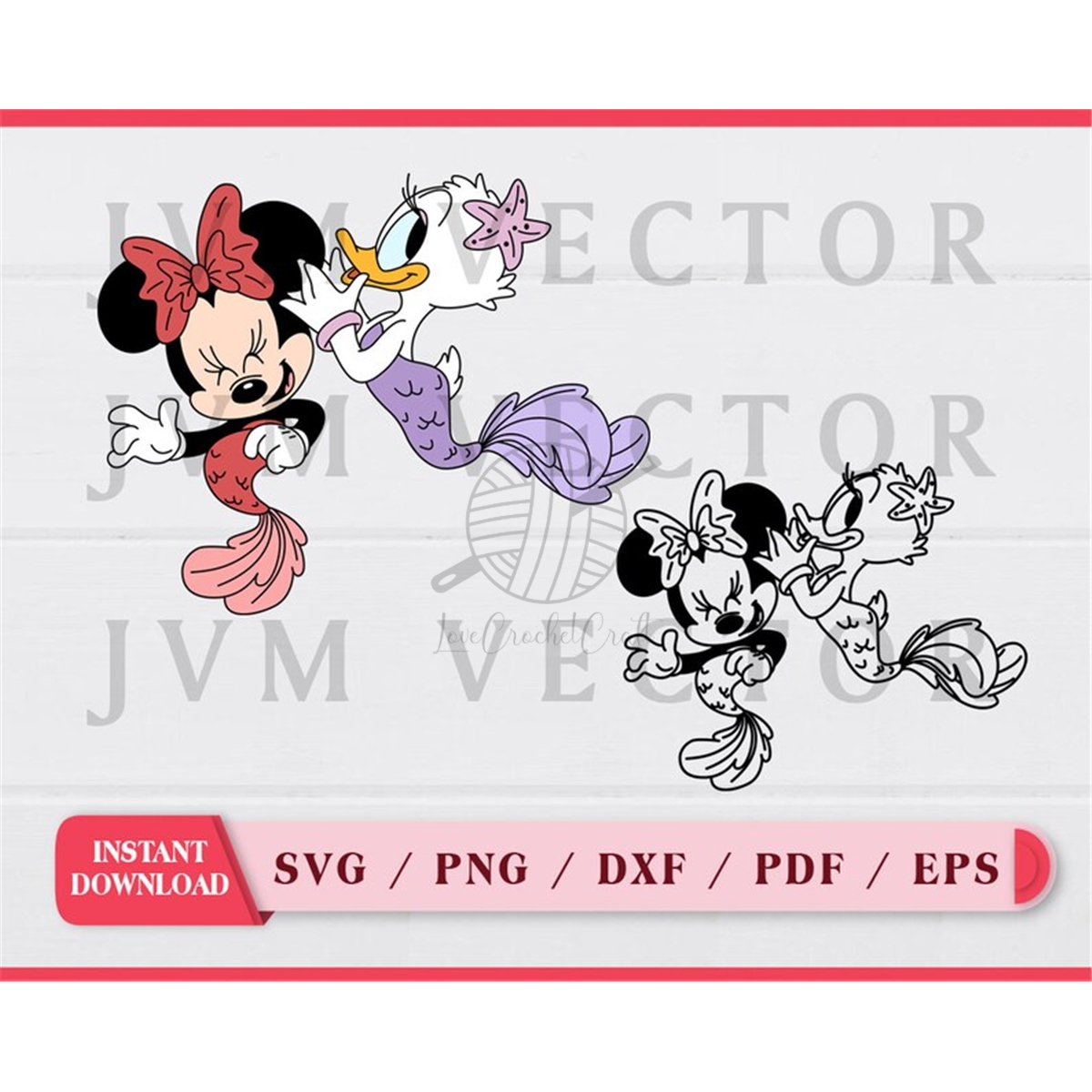 Mouse mermaid SVG, clipart, digital file | Inspire Uplift