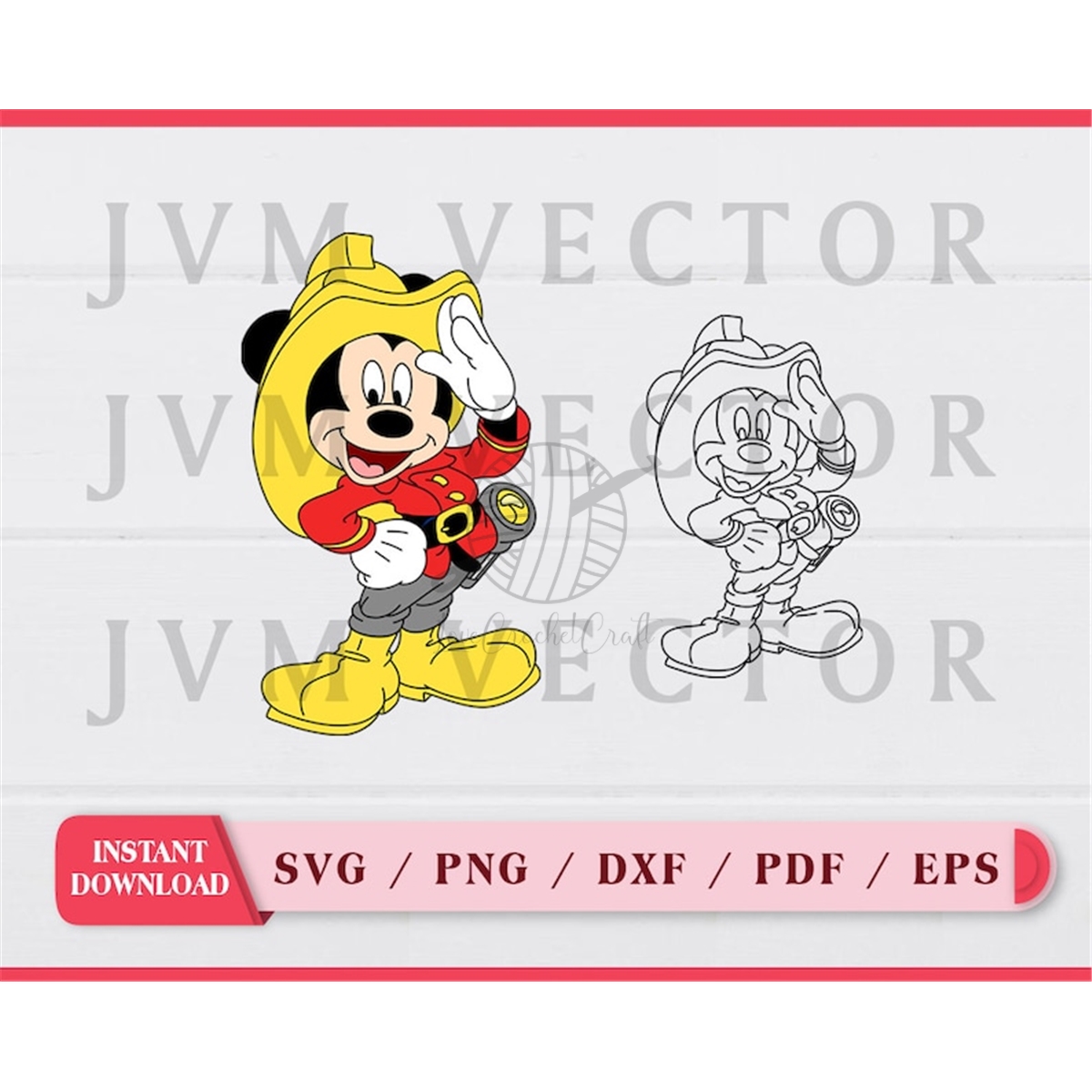 Mouse firefighter SVG, clipart, digital file - Inspire Uplift