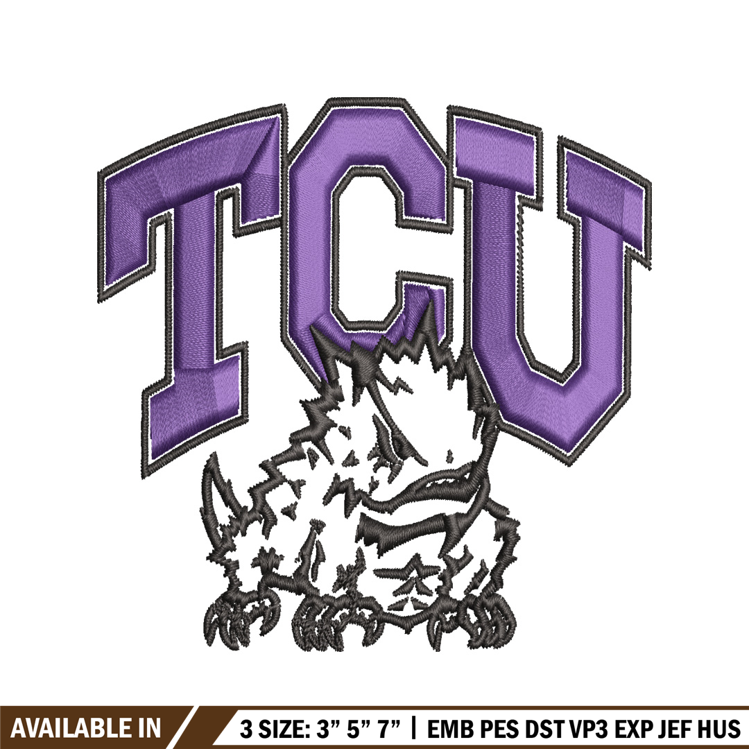TCU Horned Frogs embroidery design, TCU Horned Frogs embroid | Inspire ...