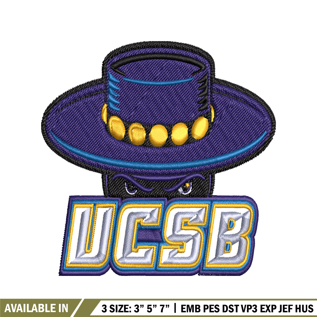 UCSB Gauchos embroidery design, UCSB Gauchos embroidery, log | Inspire ...
