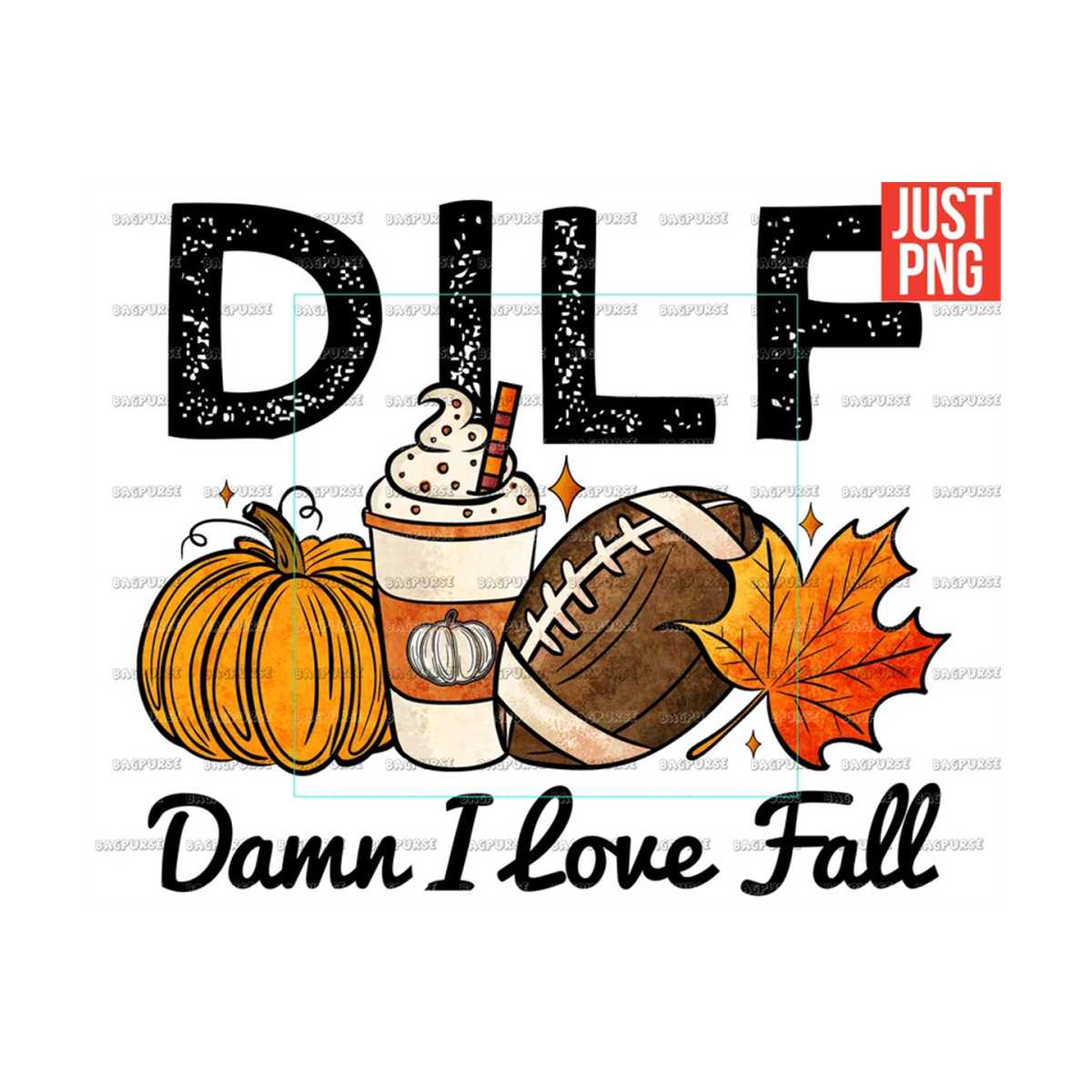 Damn I Love Fall PNG, Pumpkin Football, Pumpkin Spice, Funny | Inspire ...