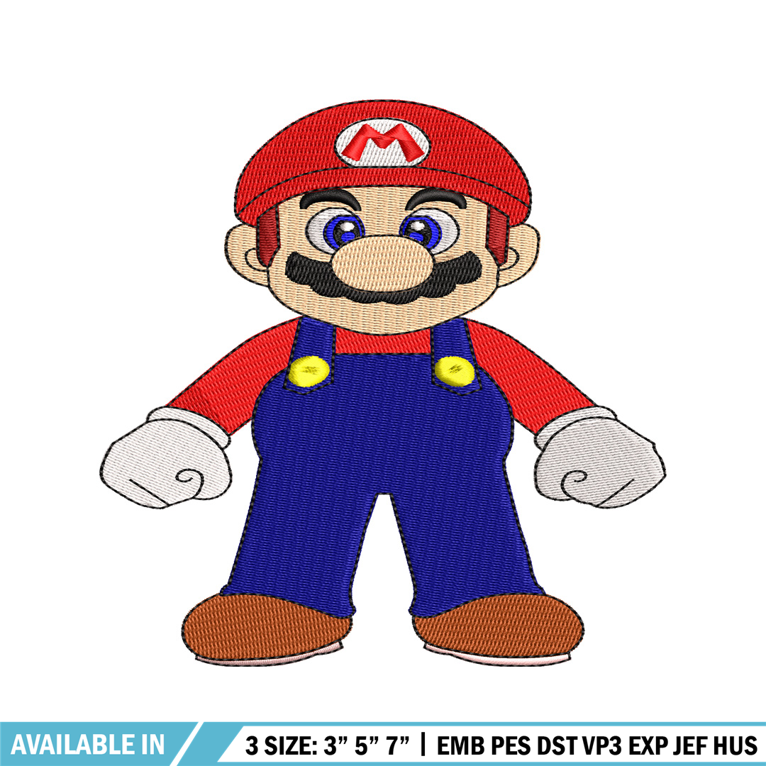 Super Mario bros embroidery design, Mario embroidery, logo d | Inspire ...