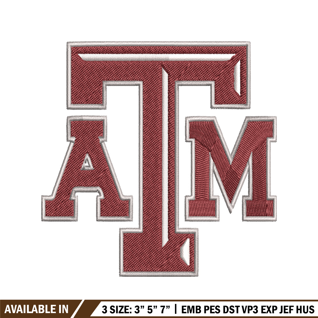 Texas A&M Aggies embroidery design, Texas A&M Aggies embroid | Inspire ...