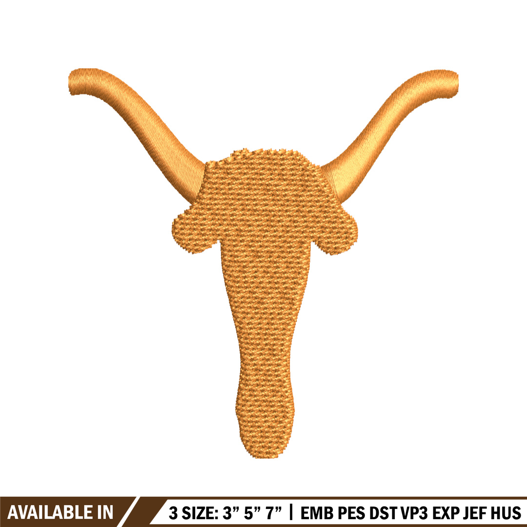 Texas Longhorns embroidery design, Texas Longhorns embroider | Inspire ...