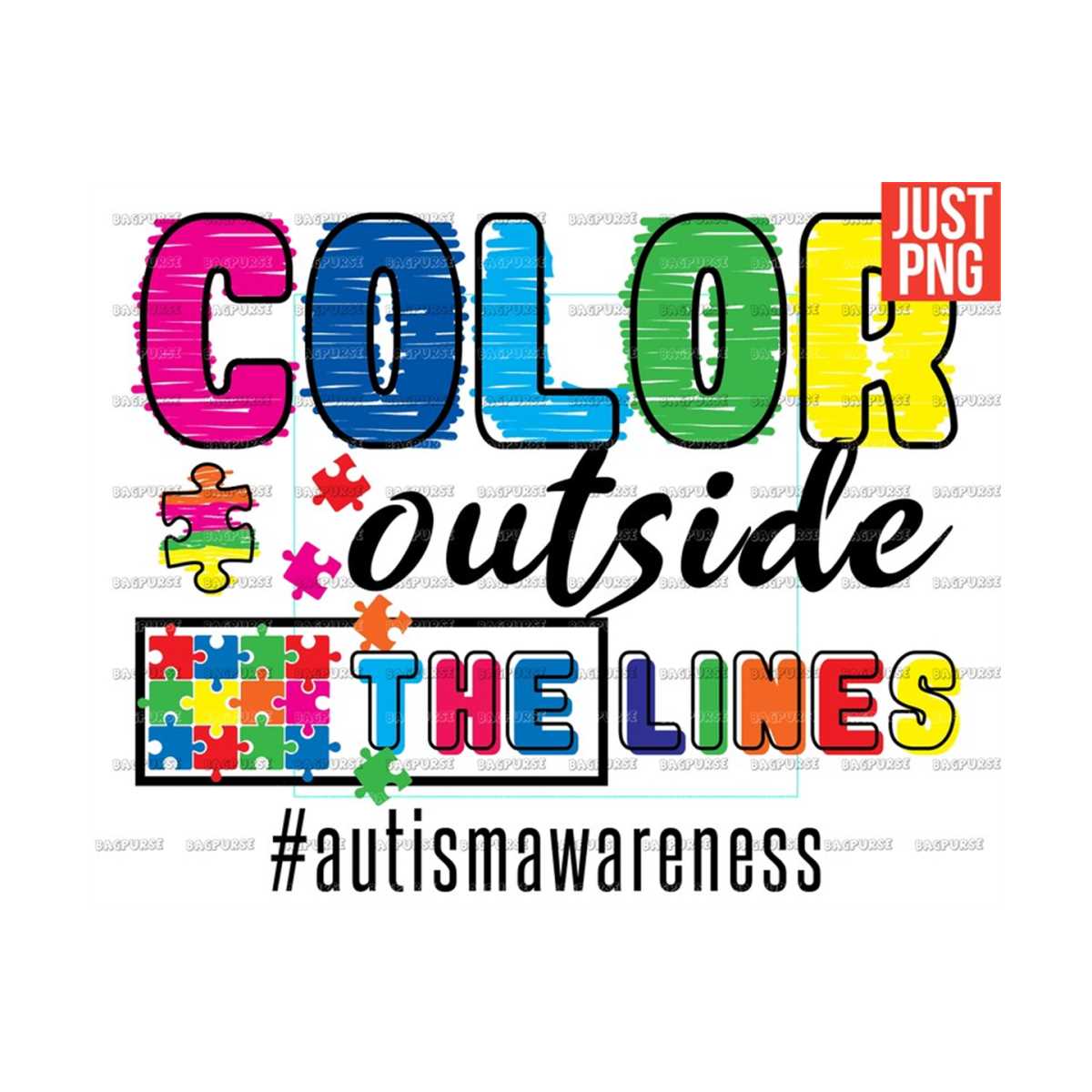 Color Outside The Lines PNG, Autism Awareness Design PNG Fil | Inspire ...