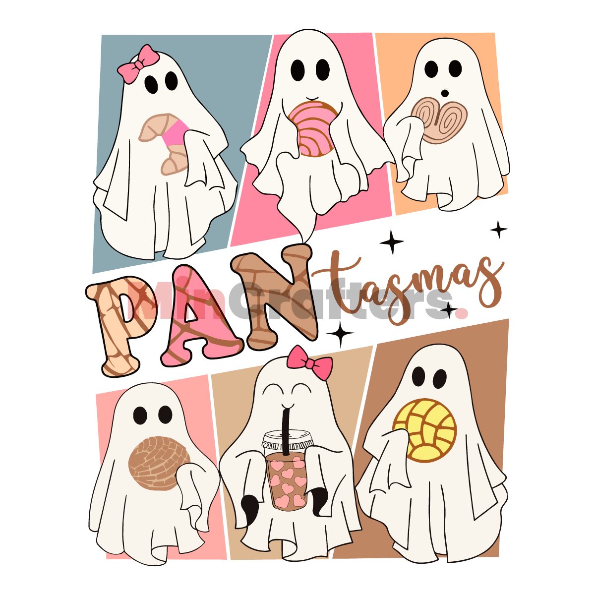Pantasmas Ghost Cute Ghost Conchas SVG Digital Cricut File - Inspire Uplift