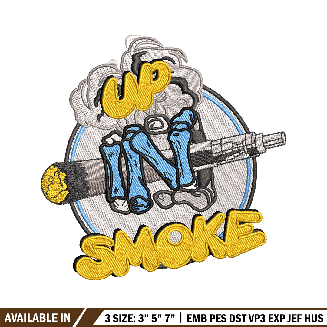 Up In Smoke logo embroidery design, Up In Smoke logo embroid | Inspire ...