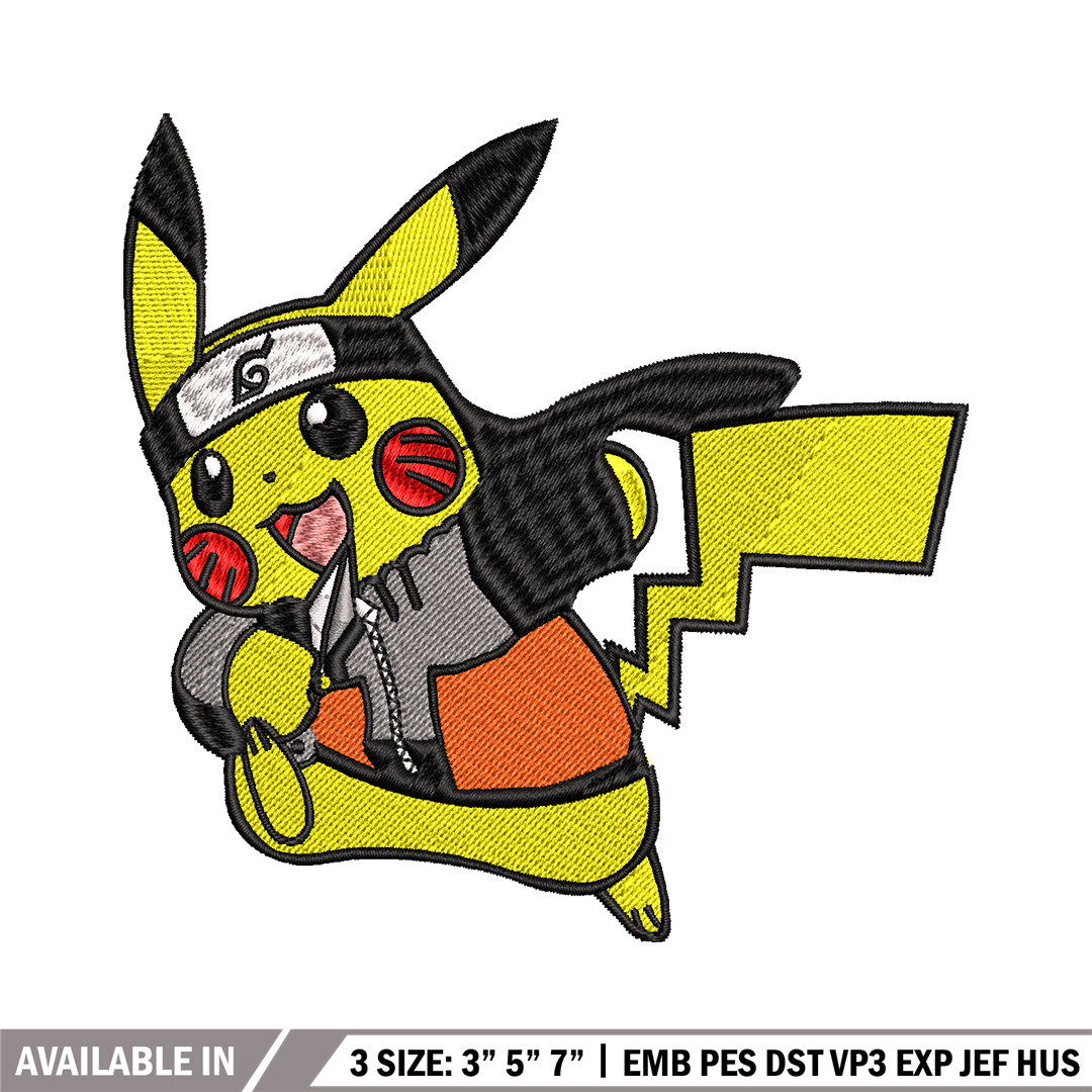 Uchiha Pikachu embroidery design, Pokemon embroidery, embroi | Inspire ...