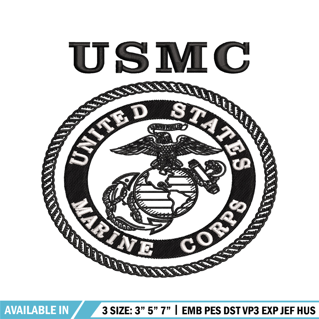 United States Marine Corps embroidery design, logo embroider | Inspire ...
