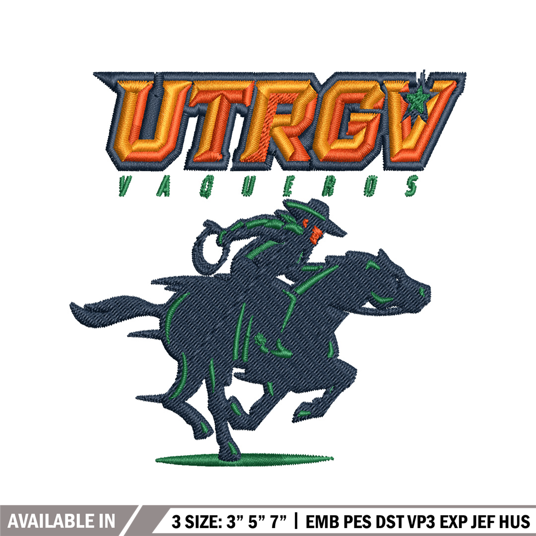 UTRGV Vaqueros embroidery design, UTRGV Vaqueros embroidery, | Inspire ...