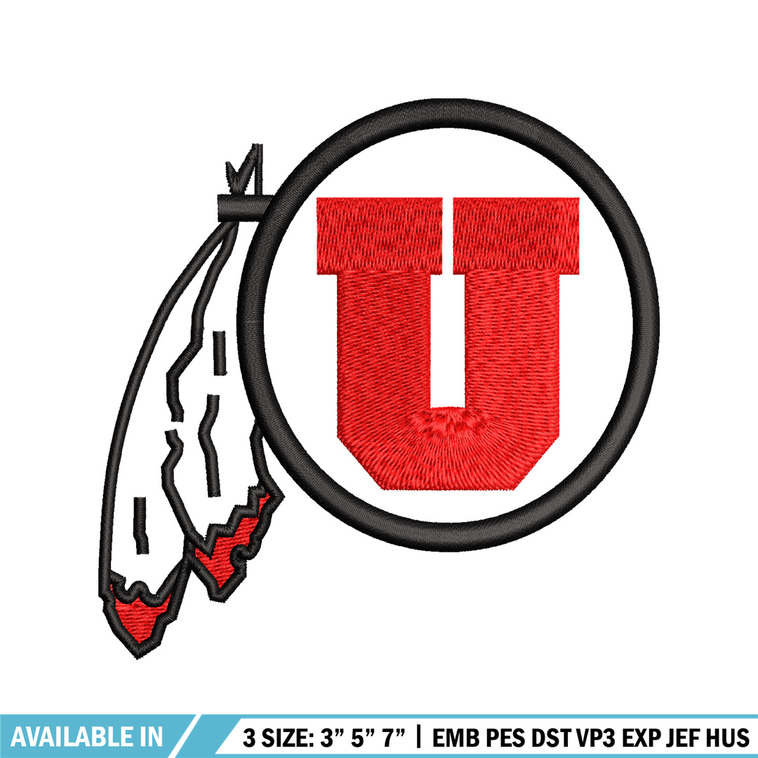 Utah Utes embroidery design, Utah Utes embroidery, logo Spor | Inspire ...