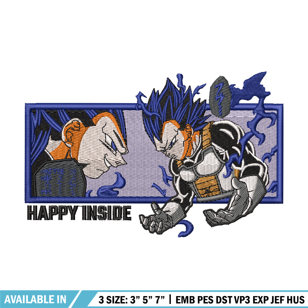 Vegeta ego embroidery design, Dragonball embroidery, Anime d | Inspire ...
