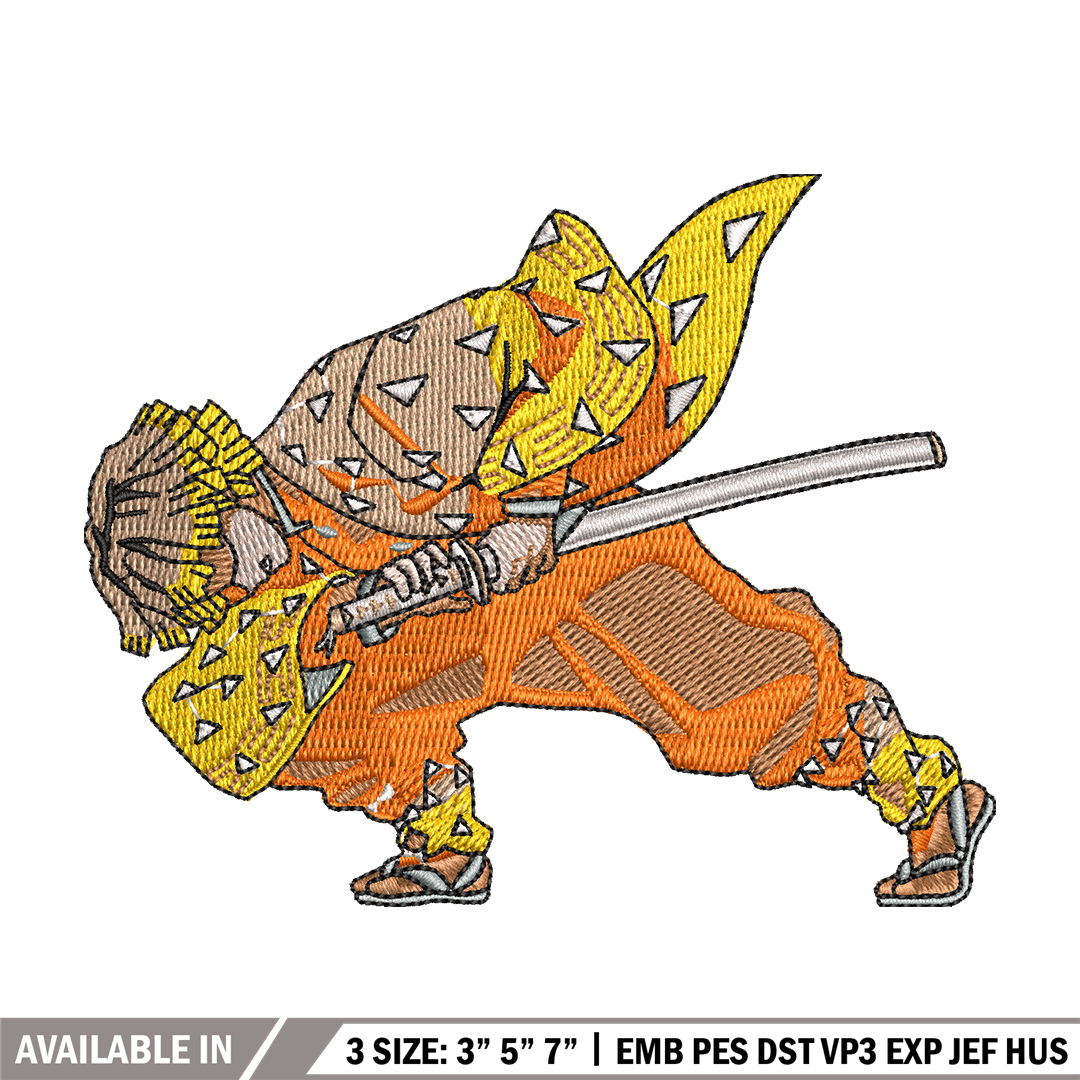 Zenitsu attack embroidery design, Zenitsu embroidery,Anime d - Inspire ...