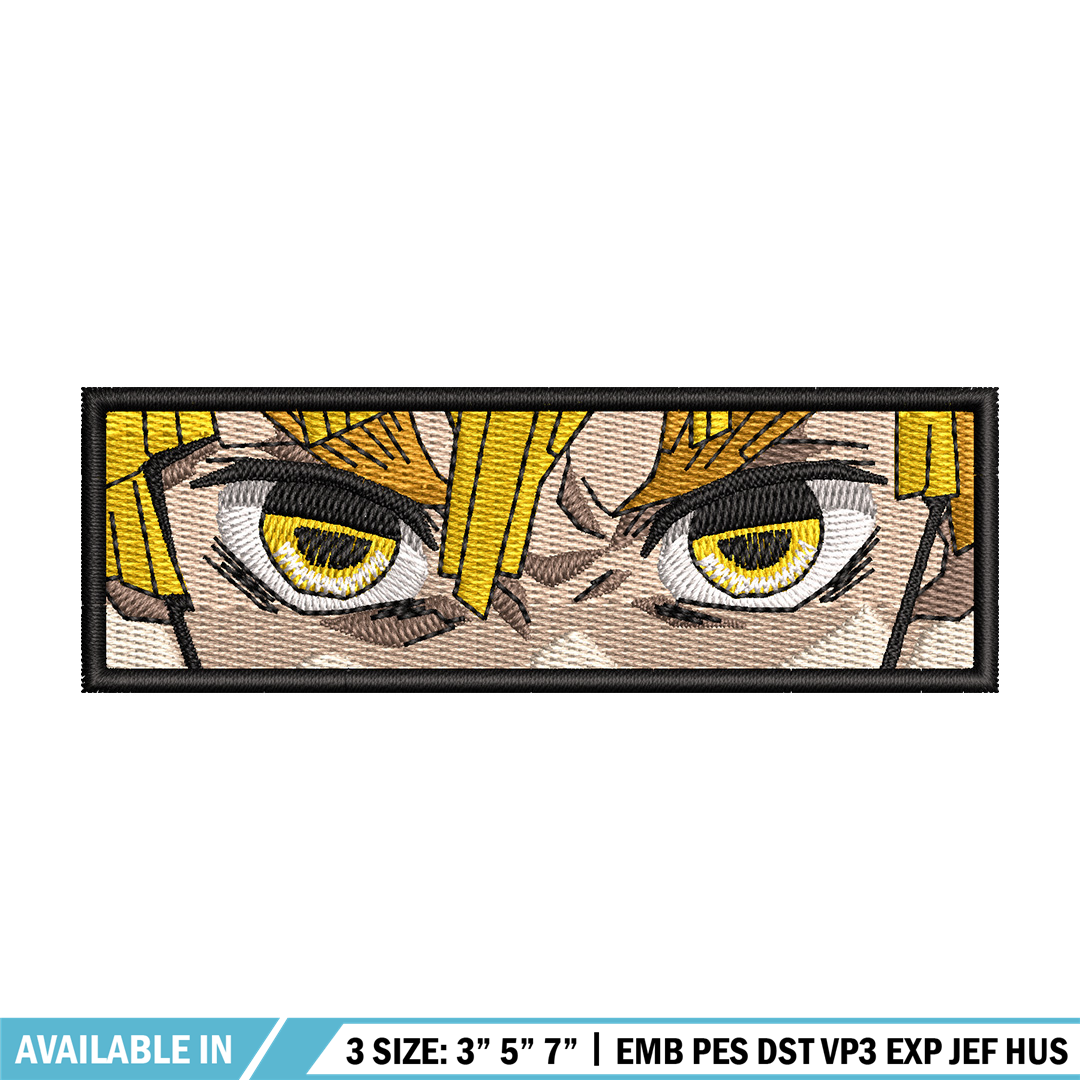 Zenitsu eyes embroidery design, Zenitsu embroidery, Anime de | Inspire ...