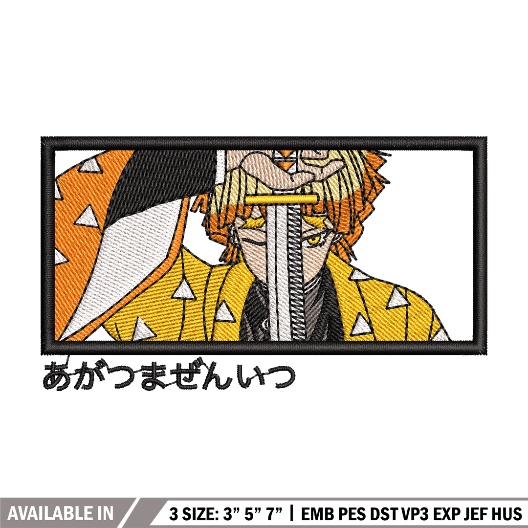 Zenitsu sword embroidery design, Zenitsu embroidery, Anime d | Inspire ...