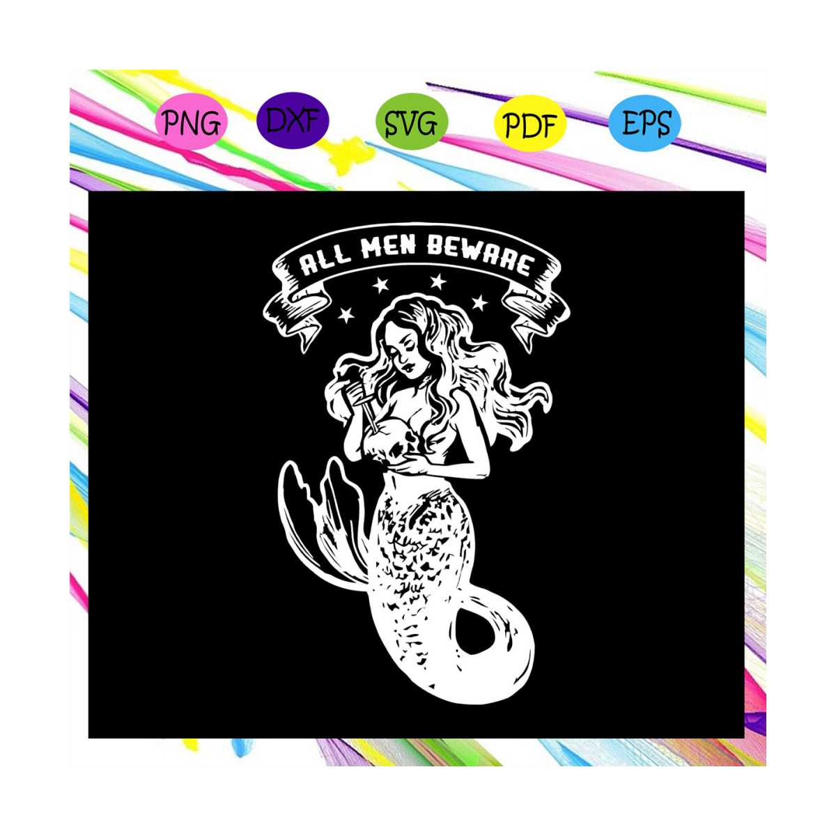 All men beware, mermaid svg, mermaid birthday,mermaid gift,m - Inspire ...