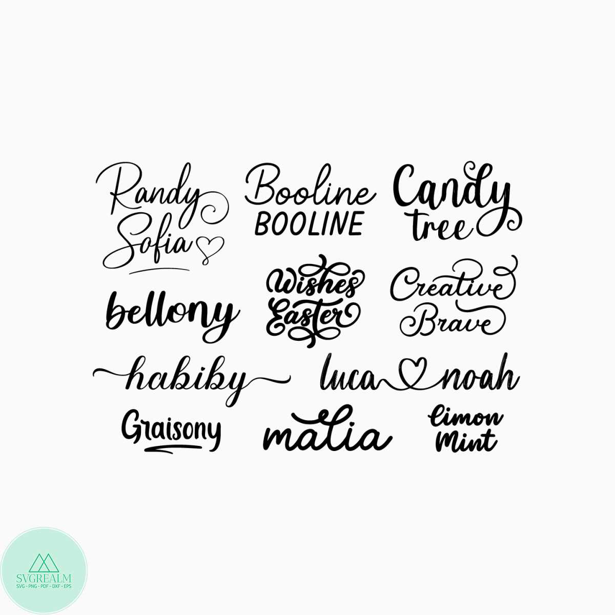 Script Font Bundle, Cursive Fonts with Hearts Bundle, Weddin | Inspire ...