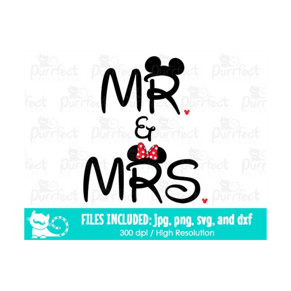 Mouse Mr. and Mrs. SVG, Mouse Couple Shirt Design, Digital C | Inspire Uplift