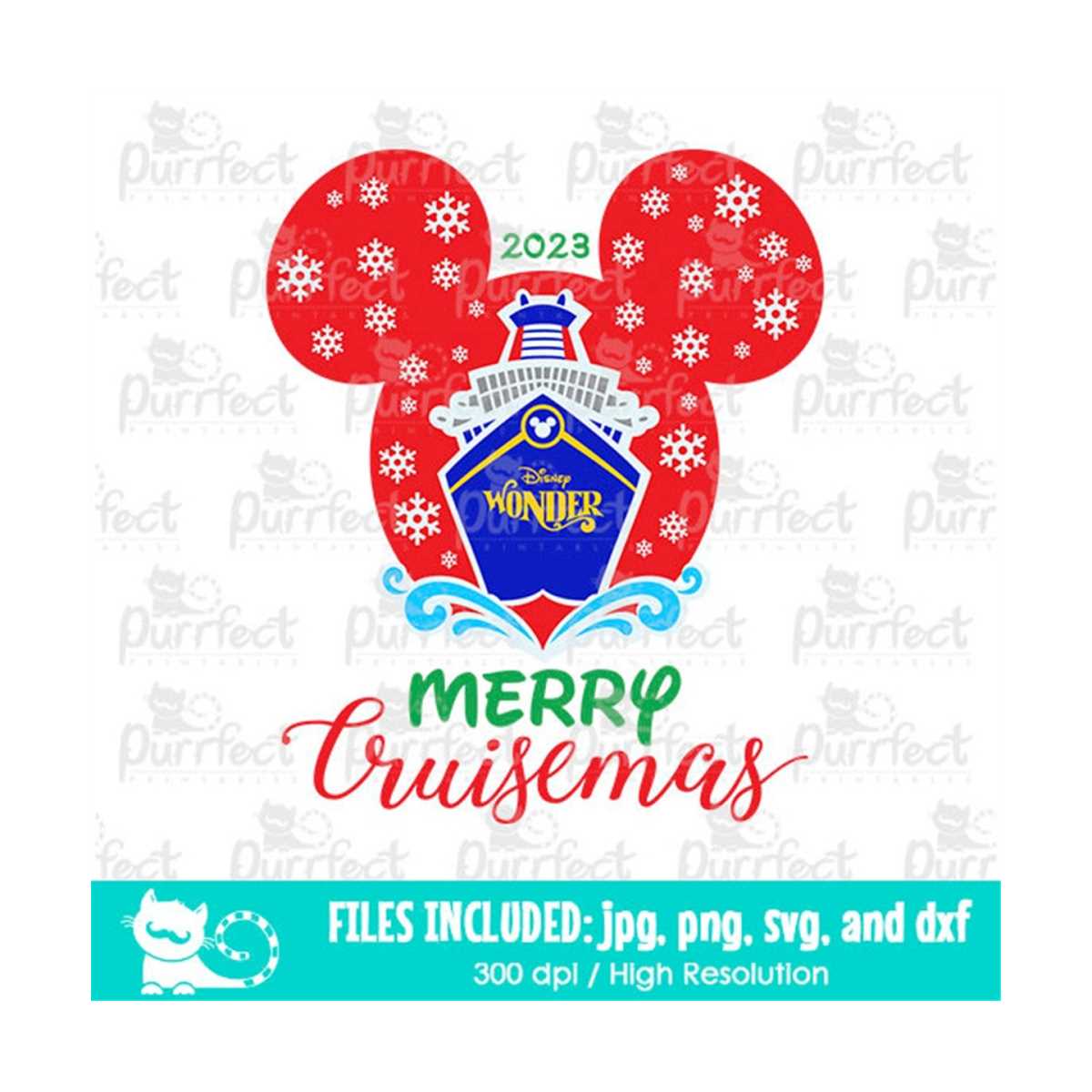 Mouse Ship Wonder Merry Cruisemas SVG, Family Holiday Trip 2 | Inspire ...