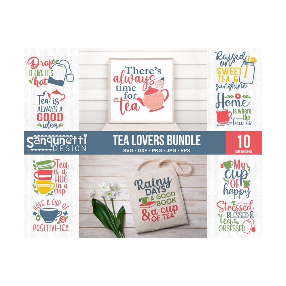 Tea SVG Bundle, Tea Lovers cutting files, tea quotes for cri | Inspire ...
