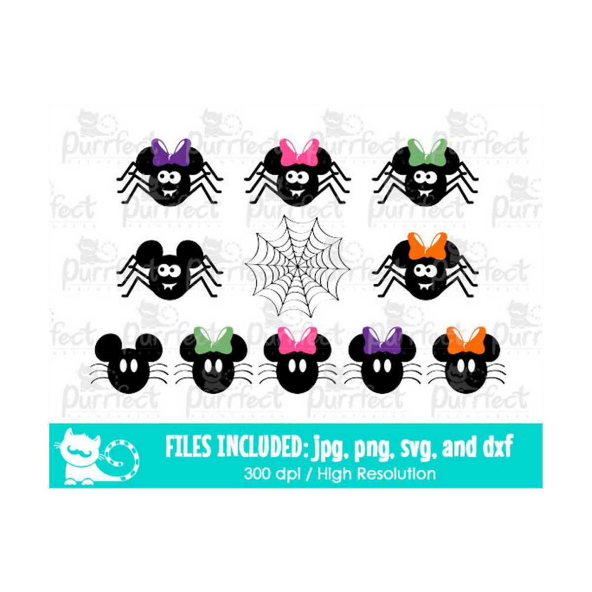 Mouse Spiders SVG, Halloween Spider SVG, Spider Web SVG, Dig | Inspire ...
