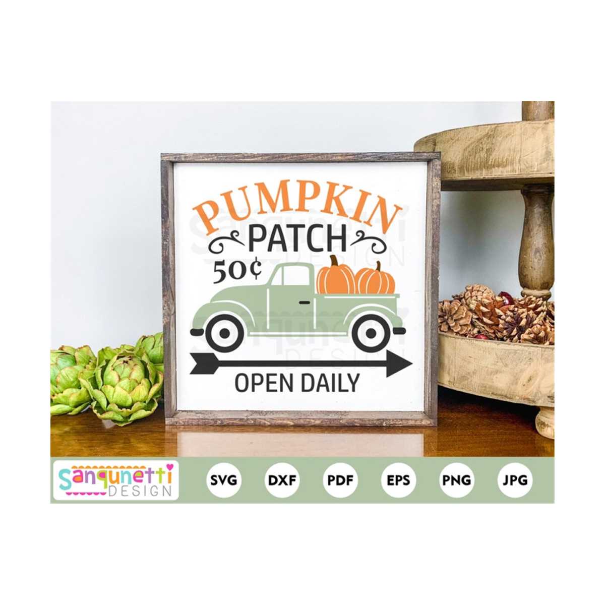 Pumpkin Patch SVG, Fall truck with pumpkins cut file, png jp | Inspire ...